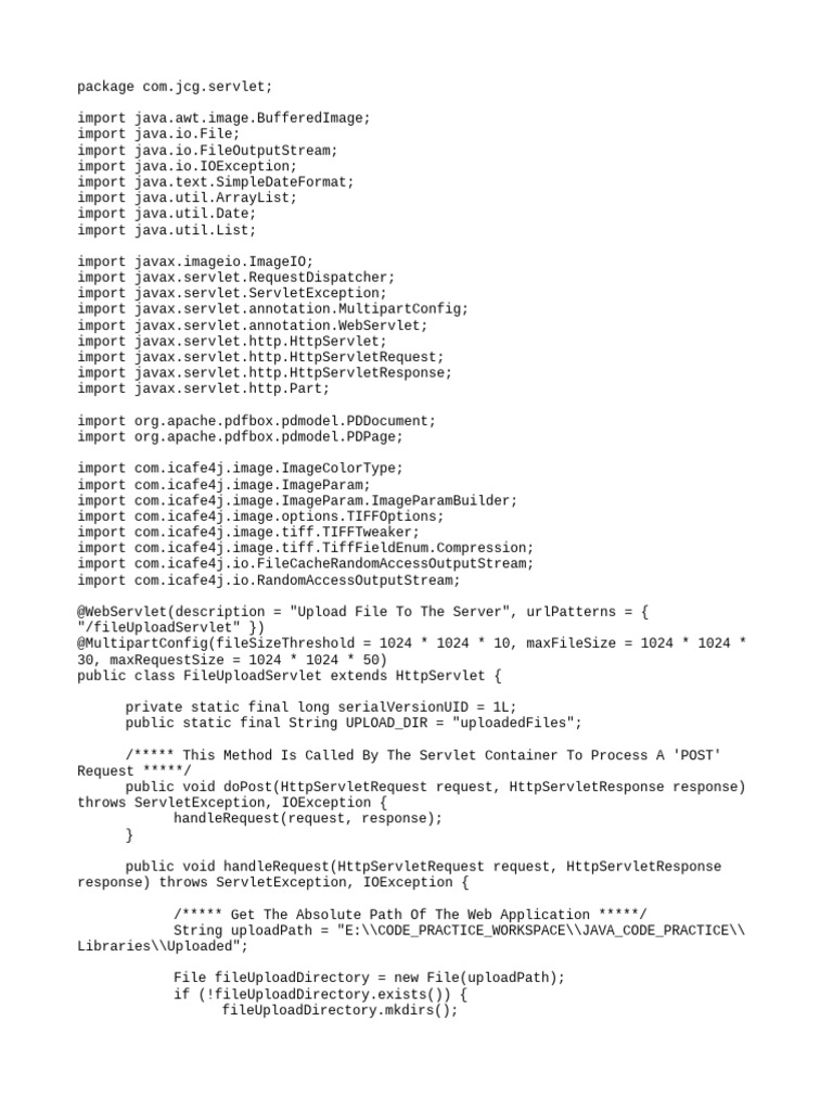File Upload Servlet Pdf Computer Science Computer File