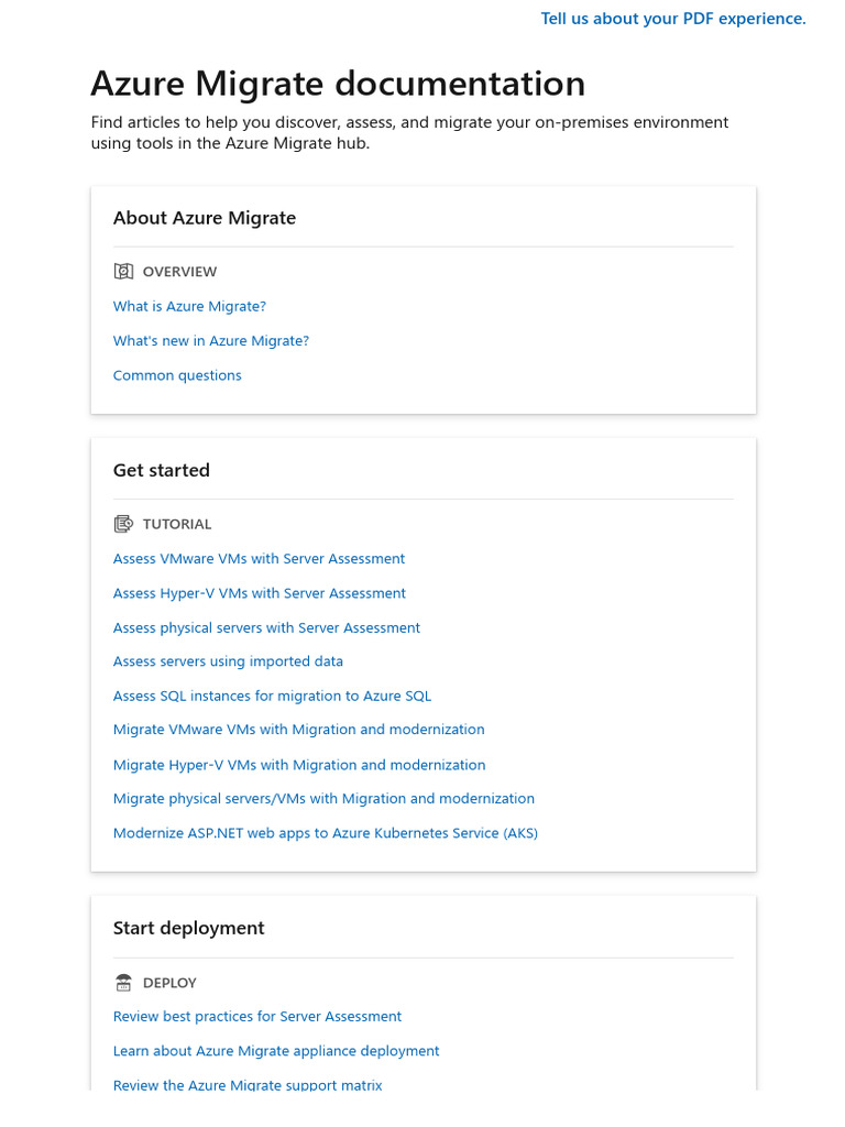 Azure Migrate | PDF | Virtual Machine | Hyper V
