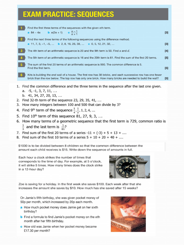 Math Exam SJS | PDF