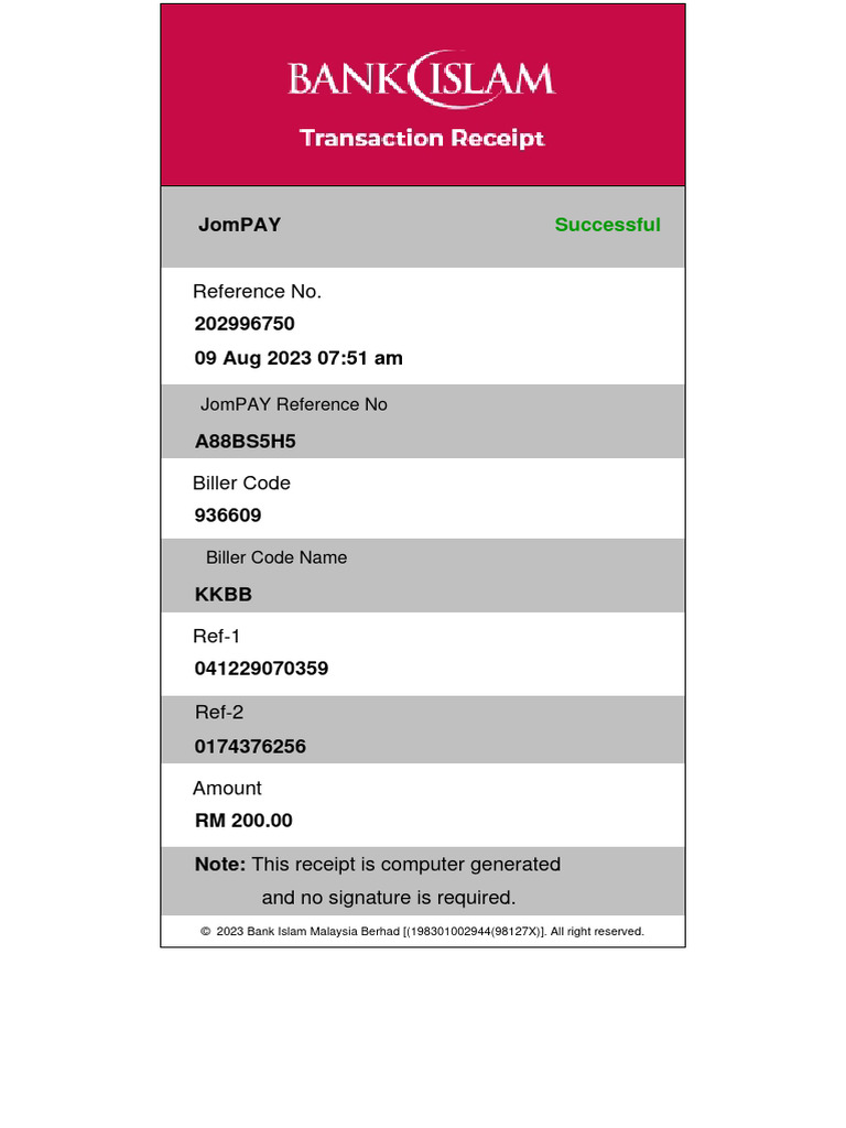 Transaction Receipt 09082023075155 | PDF | Finance & Money Management