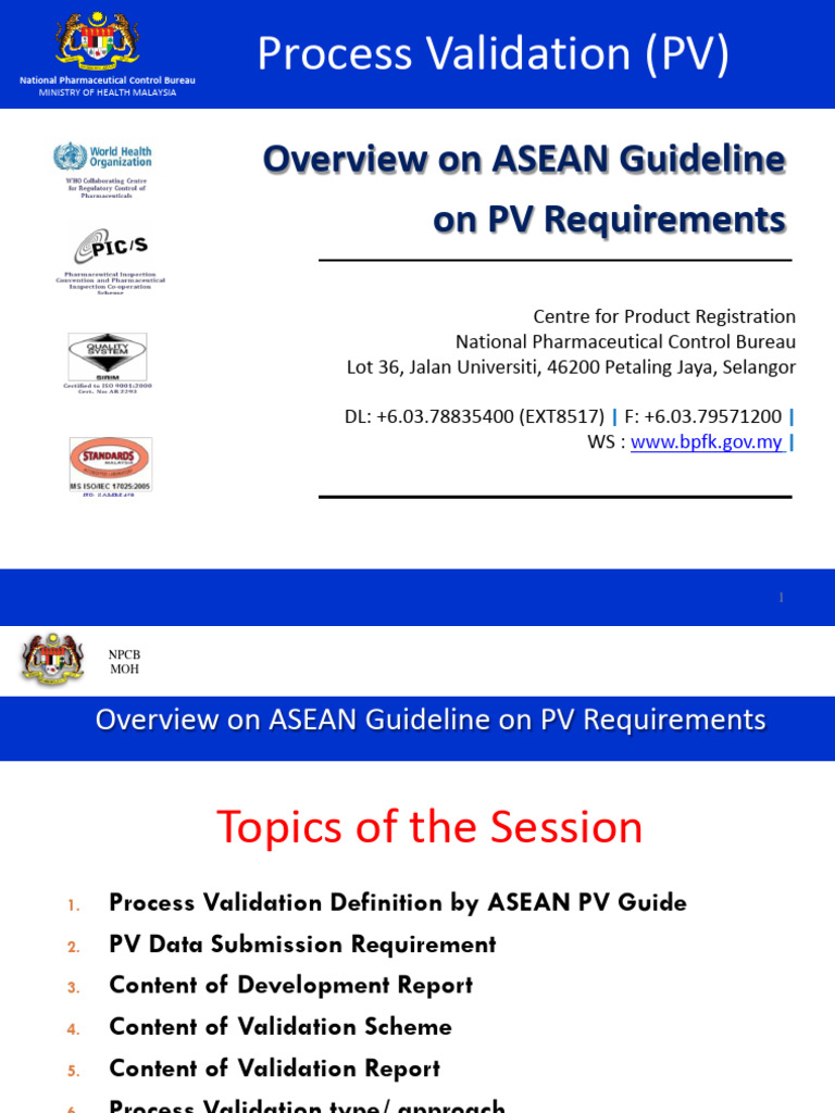 ASEAN Process Validation Guide | PDF | Tablet (Pharmacy) | Chemistry