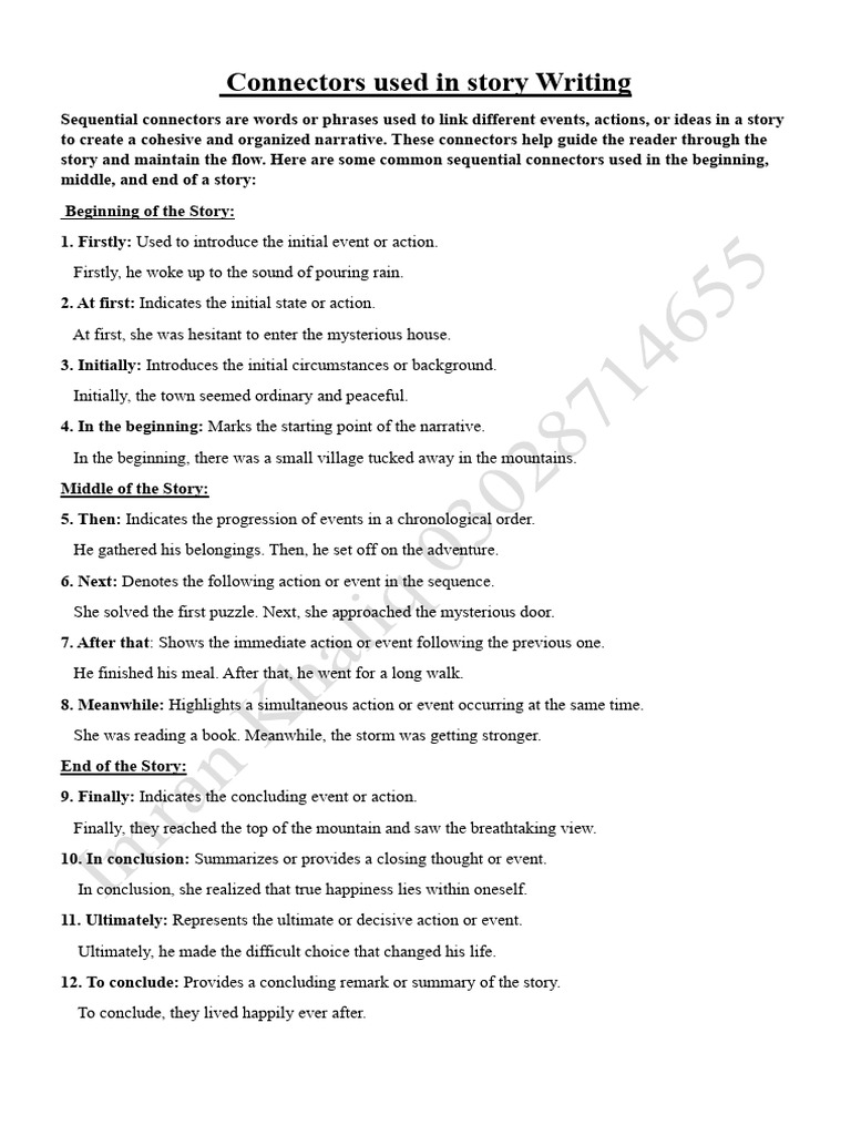 Story Connectors | PDF