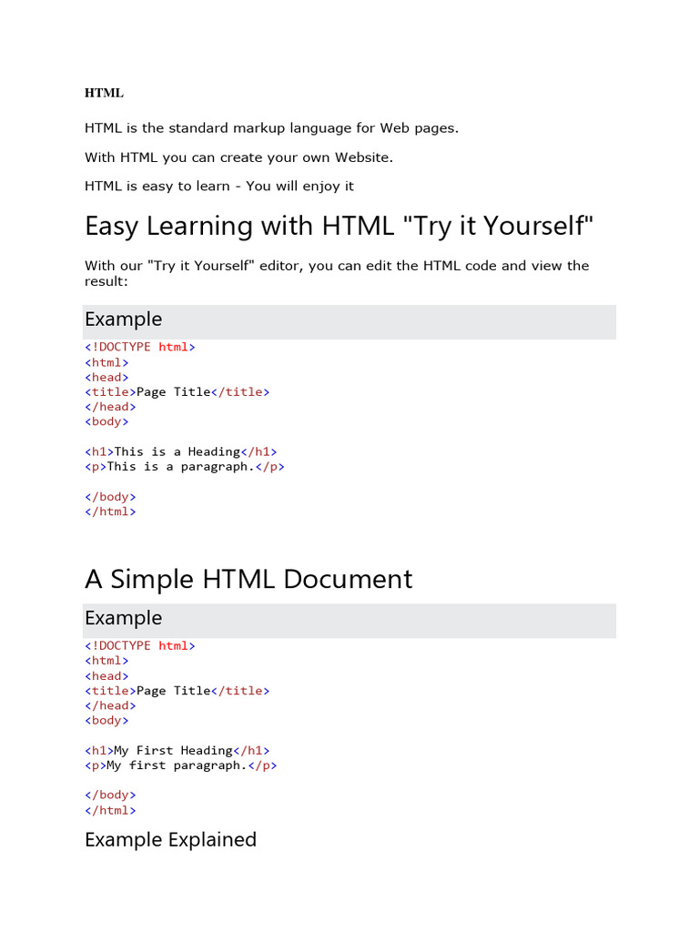 Unit 3 HTML - RM - PDF | PDF | Html Element | Html