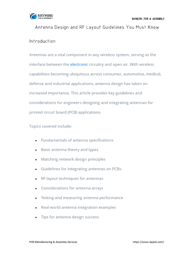 Antenna Design and RF Layout Guidelines You Must Know | PDF | Antenna ...