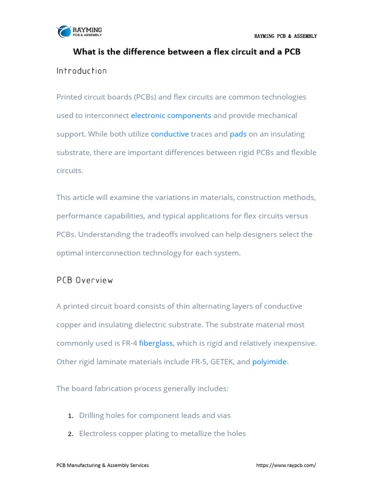 What Is The Difference Between A Flex Circuit and A PCB | PDF | Printed Circuit Board | Engineering