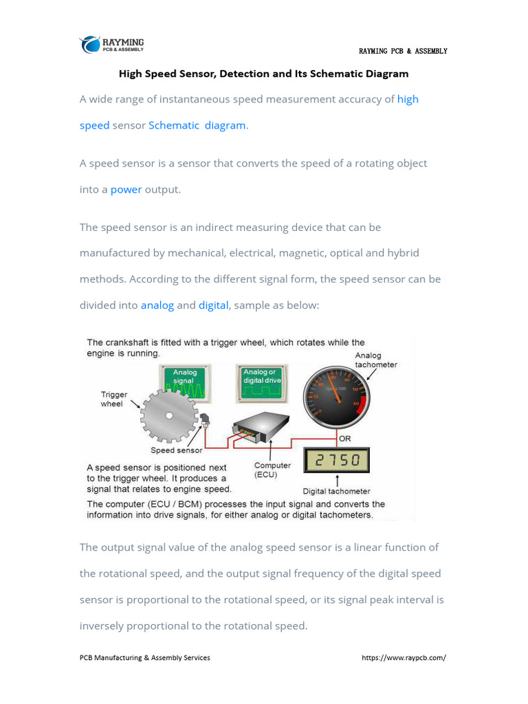 High Speed Sensor, Detection and Its Schematic Diagram | PDF | Analog ...