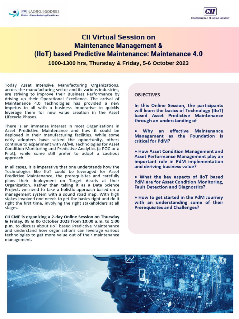 Maintenance Management (IIoT) Based Predictive Maintenance Maintenance 4.0 | PDF | Economies ...