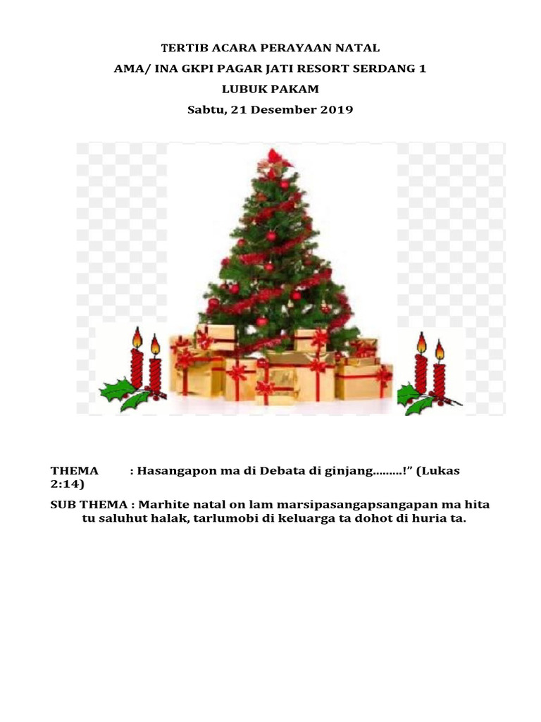 Tata Tertib Acara Natal Ama Dan Ina 2 | PDF