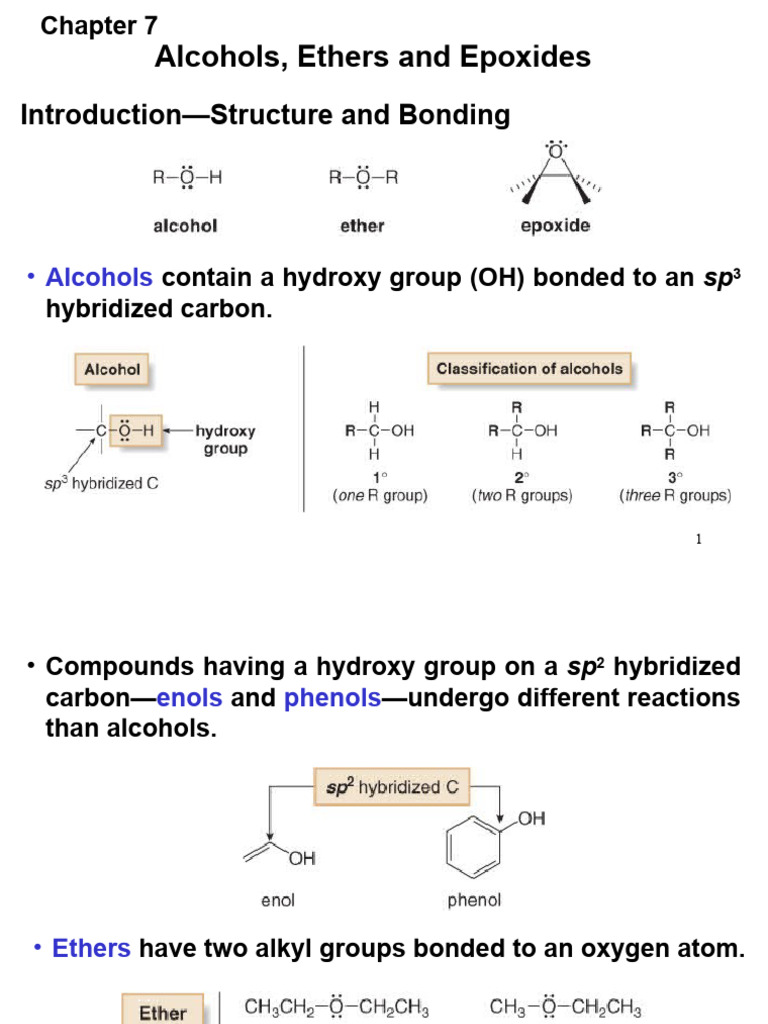 Ethers and Alcohols: Reactions and Mechanisms | PDF | Ether | Chemical ...