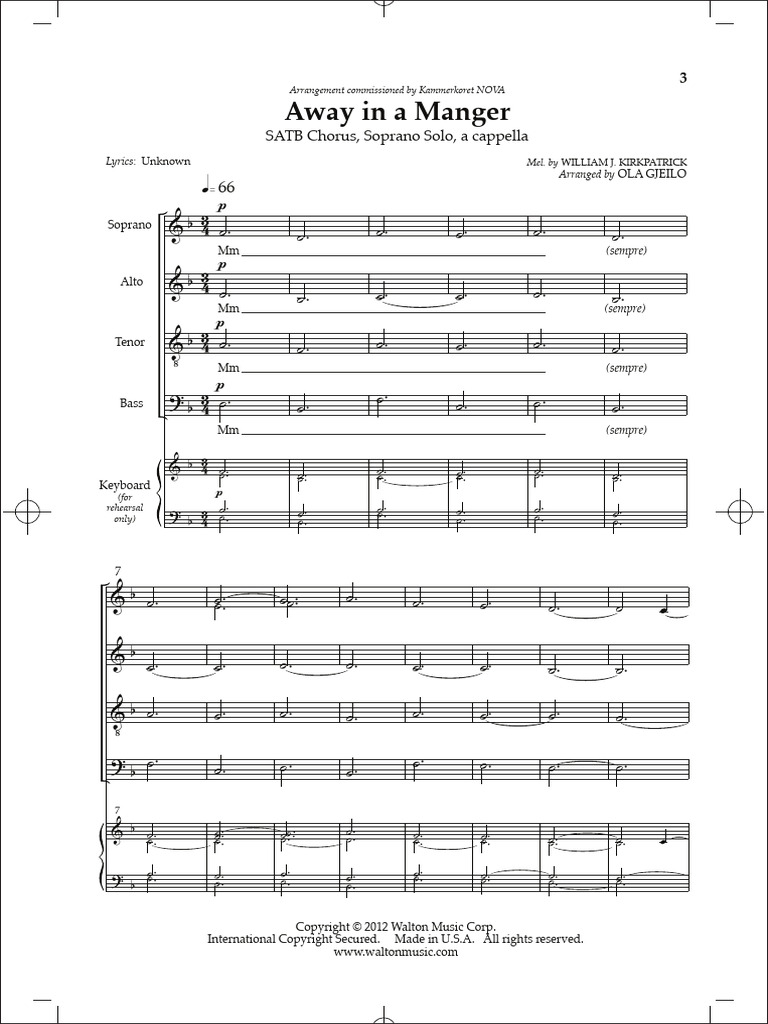 Gjeilo: Away in A Manger | PDF