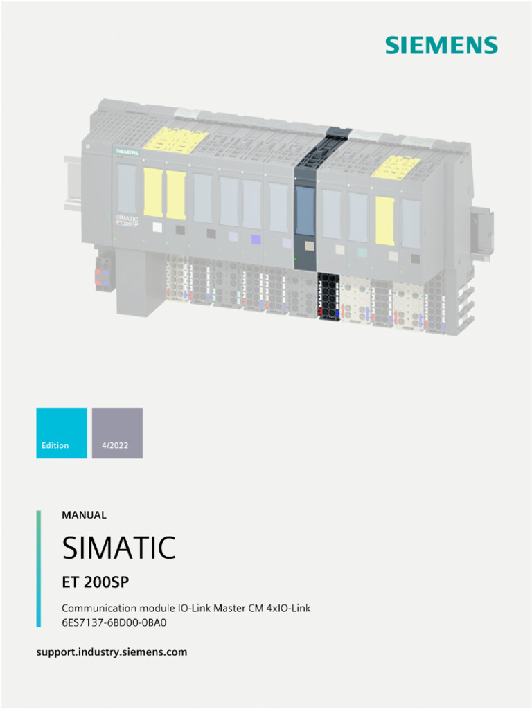 Et200sp Io Link Master Manual en-US en-US | PDF | Input/Output | Computing