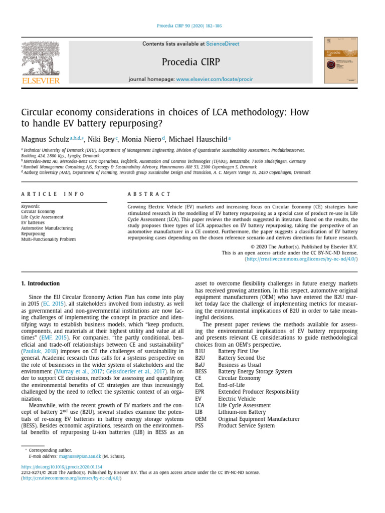 Battery Repurposing Blog Source 1 | PDF | Life Cycle Assessment | Economies