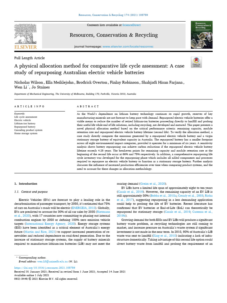 Battery Repurposing Blog Source 4 | PDF | Life Cycle Assessment ...