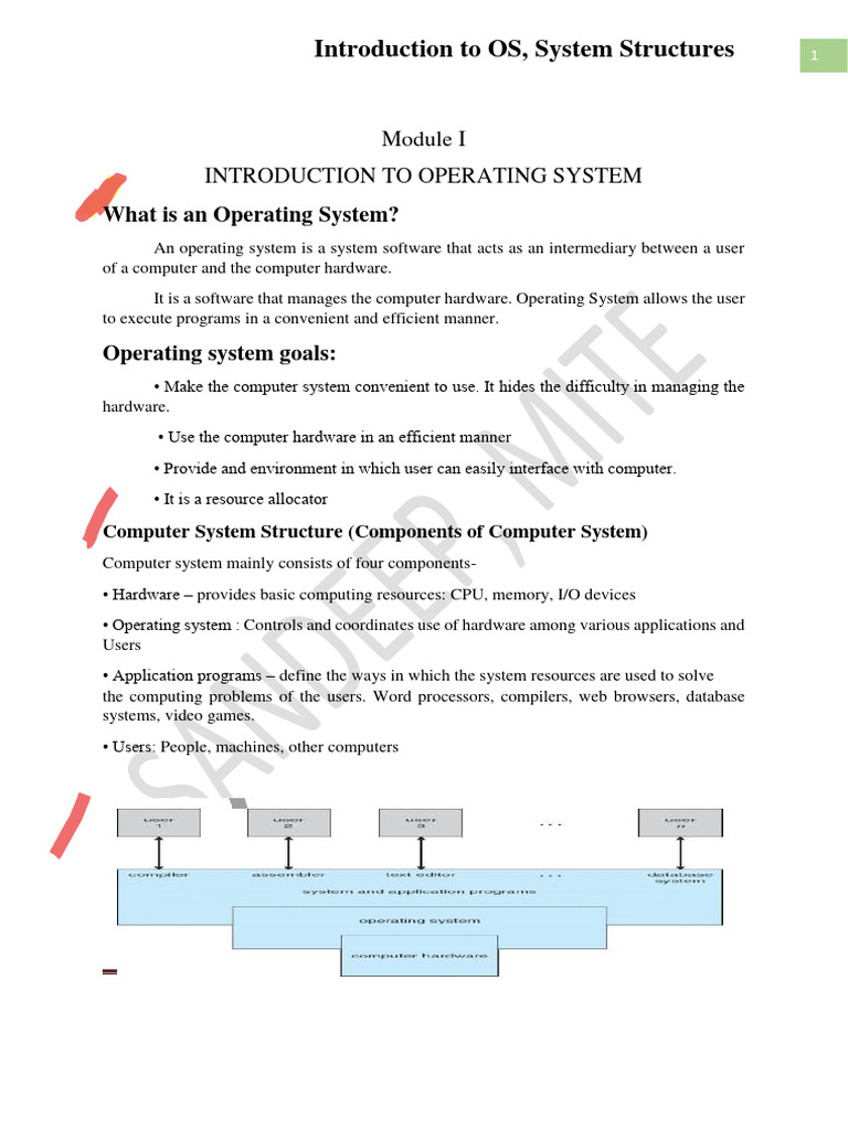 Os Module 1 Pdf Computer Data Storage Operating System 7418