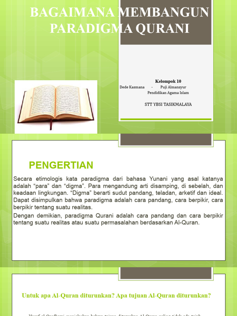 Paradigma Qurani dalam Kehidupan | PDF | Agama & Spiritualitas