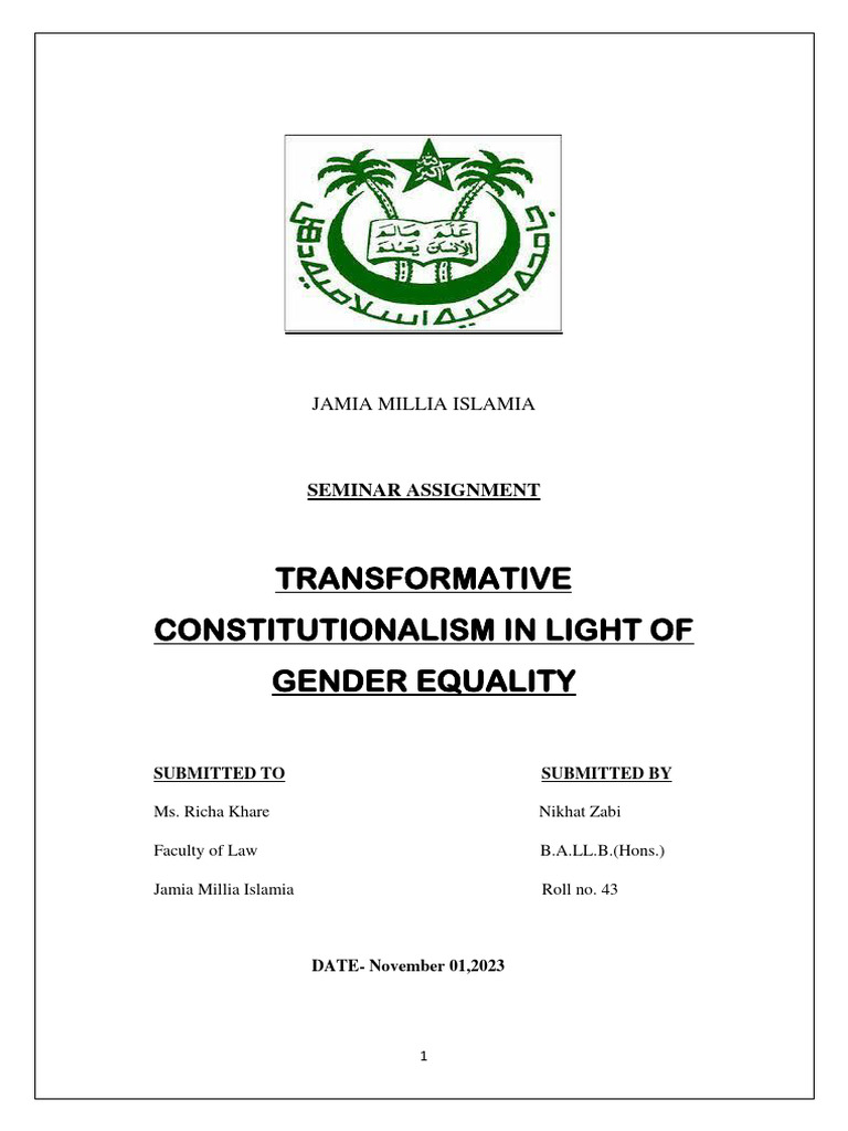 Seminar Assignment.... | PDF | Human Rights | Dignity