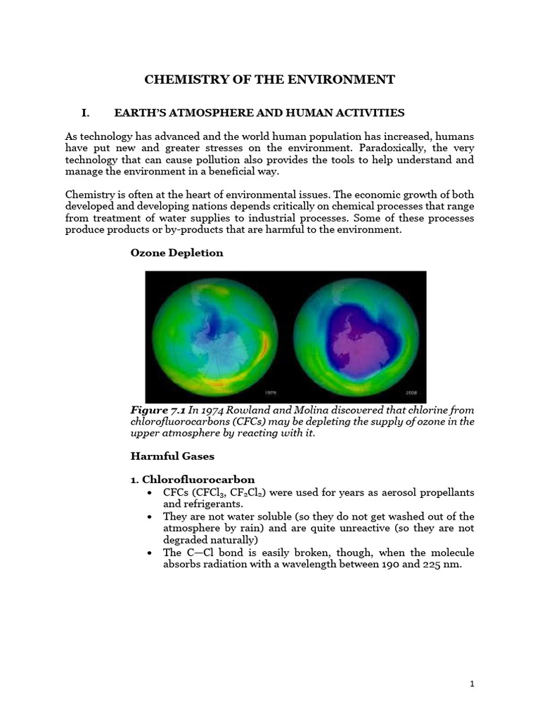 CHEM108 Chemistry of The Environment | PDF | Chlorofluorocarbon | Greenhouse Effect