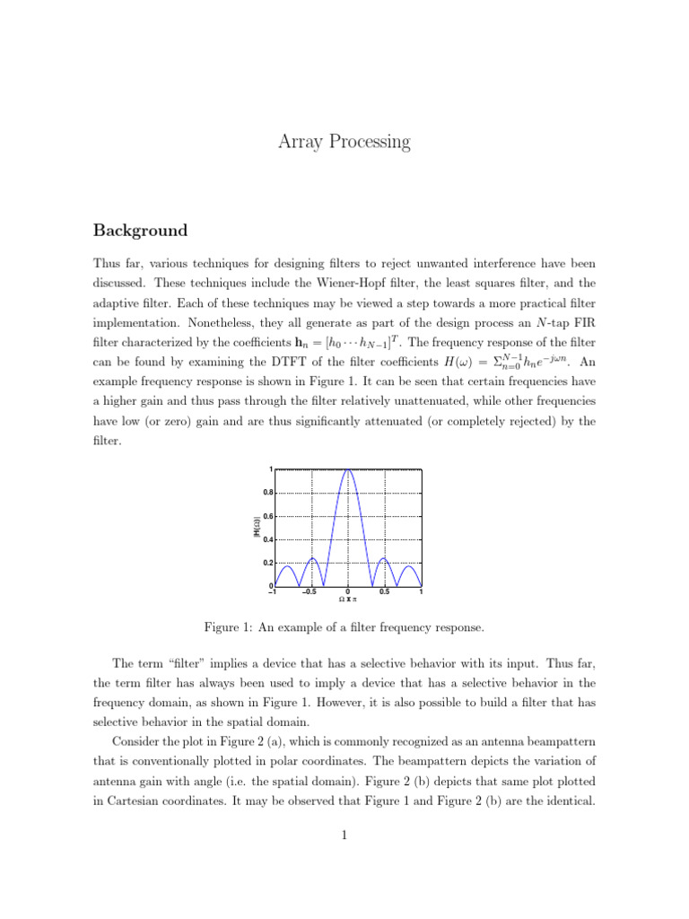 Array Processing | PDF | Filter (Signal Processing) | Antenna (Radio)