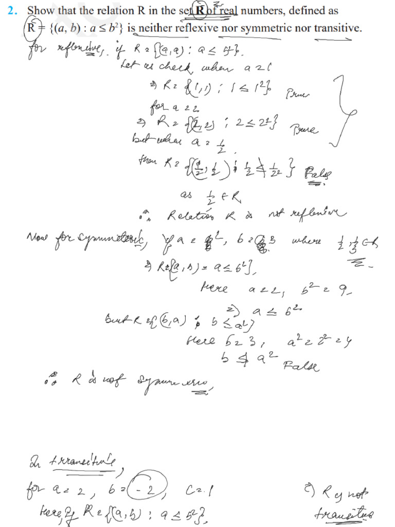 Class 12th - Relations and Functions | PDF