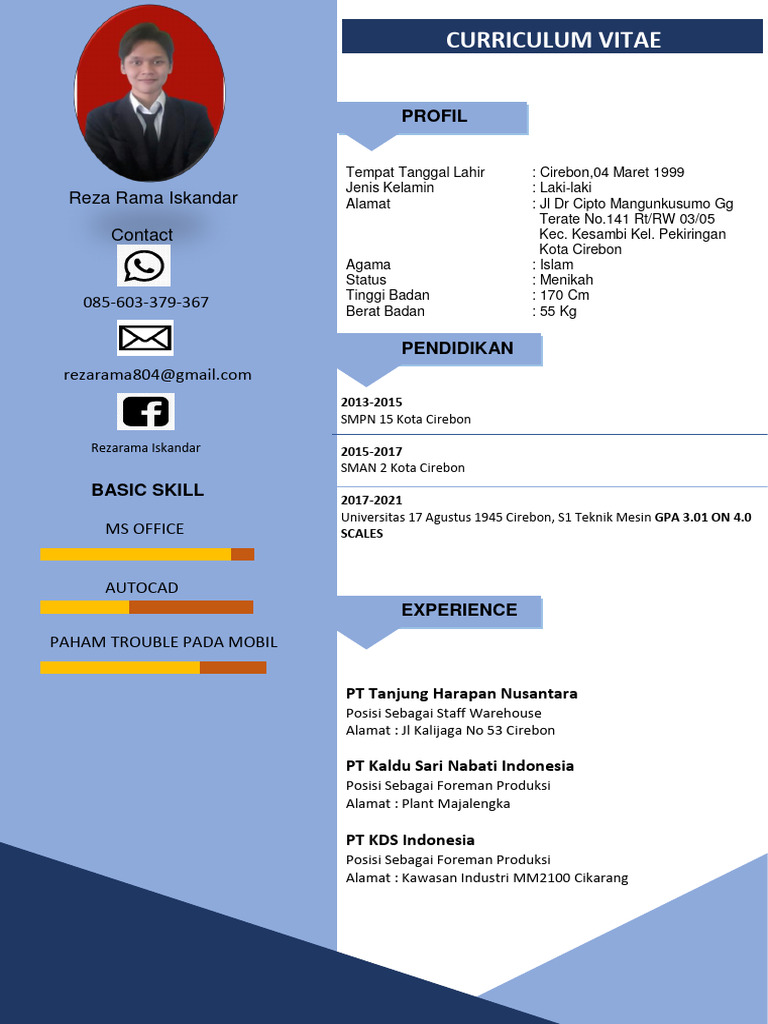 CV SPV Reza Rama Iskandar | PDF