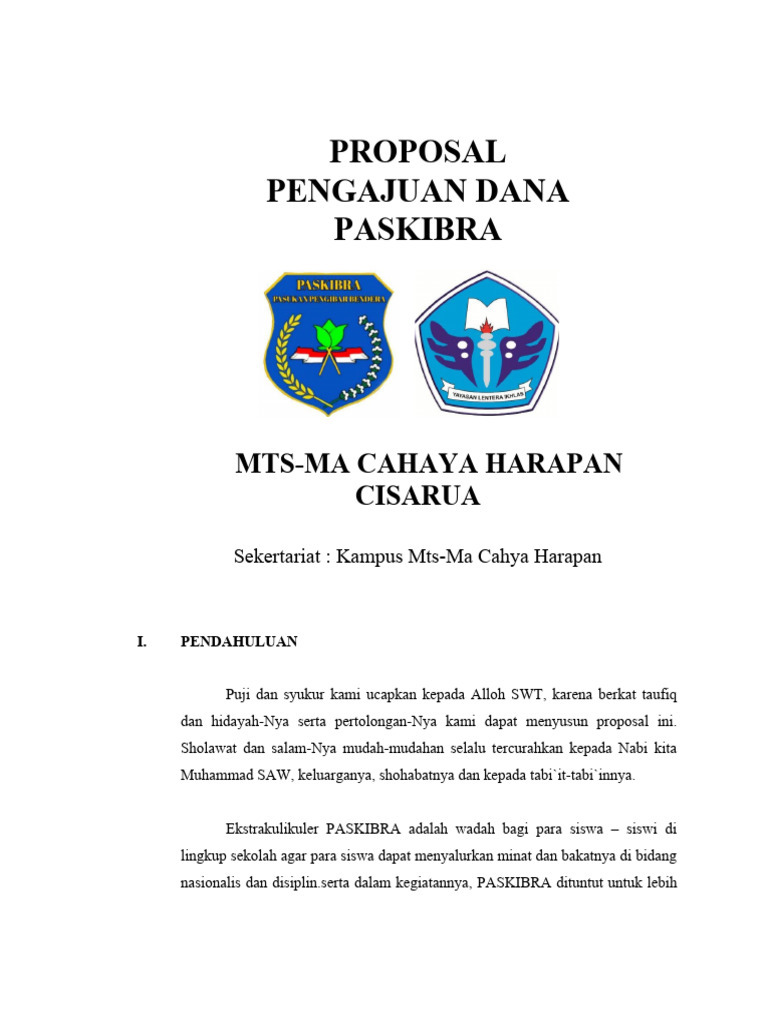 Proposal Diklatsar Mts Ma | PDF | Karier & Perkembangan