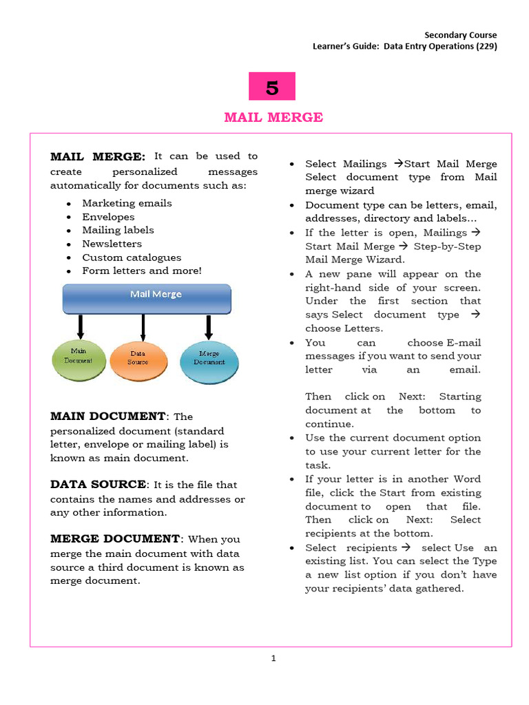 Lesson 5 - Learners Guide | PDF | Mail | Software