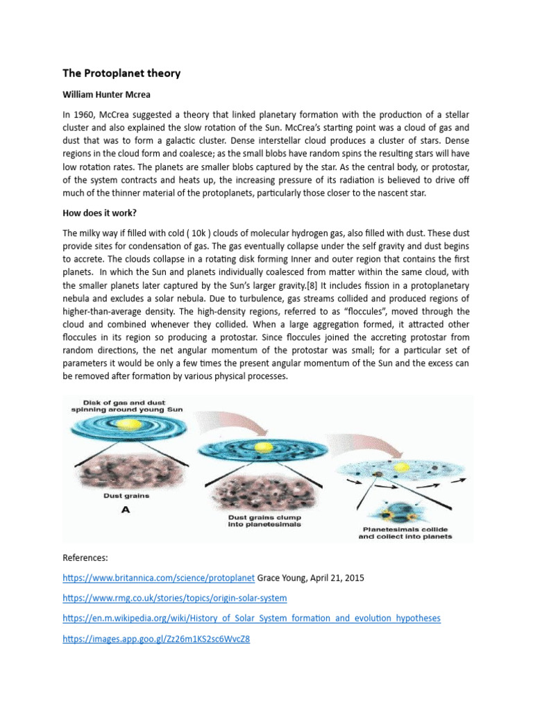 Protoplanet Hypothesis and Heliocentrism | Download Free PDF ...