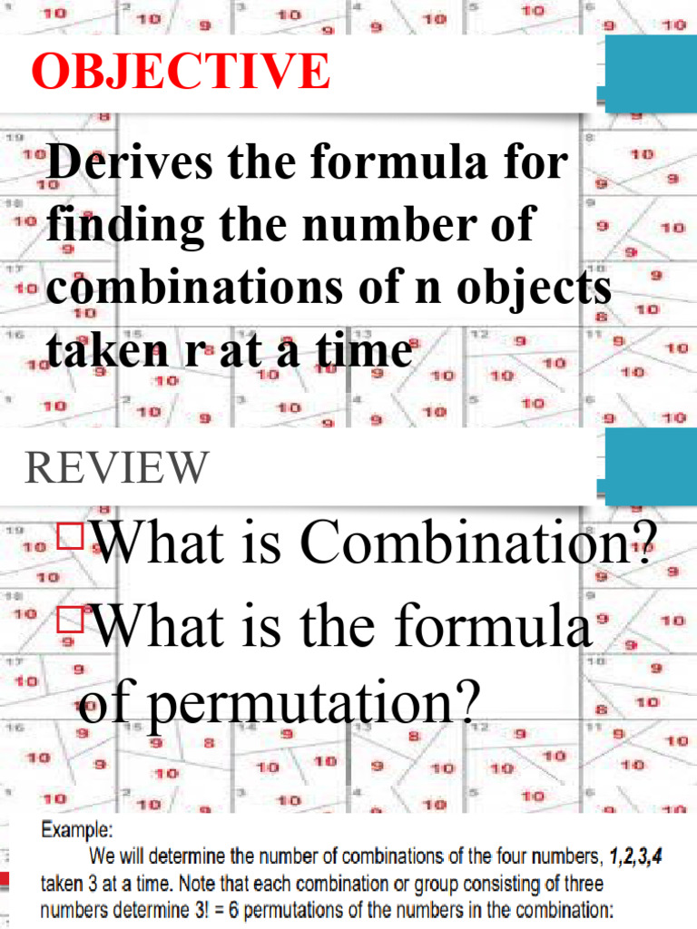 q3 Solving Combination Formula | PDF | Mathematics