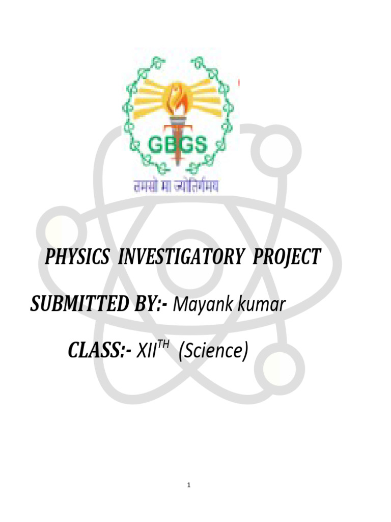 Physics Investigatory Project Transformer | PDF | Transformer | Inductor Physics Investigatory Project Transformer | PDF | Transformer | Inductor
