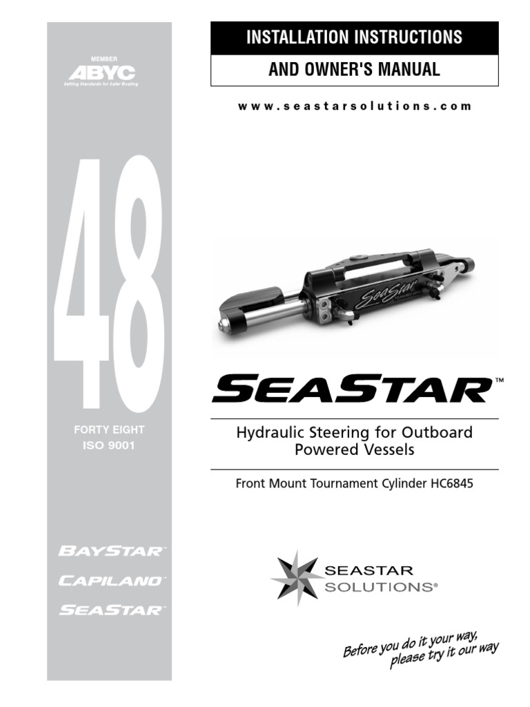 SeaStar HC6845 Hydraulic Steering Manual | PDF | Screw | Nut (Hardware)