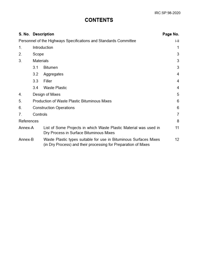 IRC SP 98-2020 Final For Email | PDF | Thermoplastic | Materials