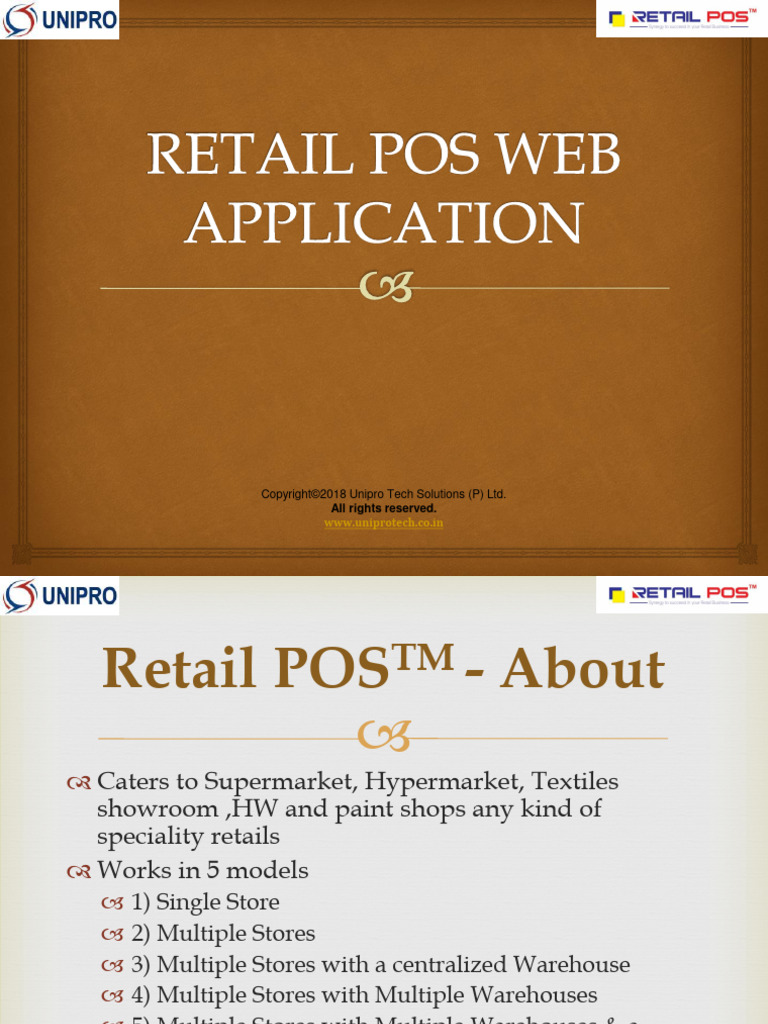 Retail POS Web Application | PDF | Point Of Sale | Service Industries