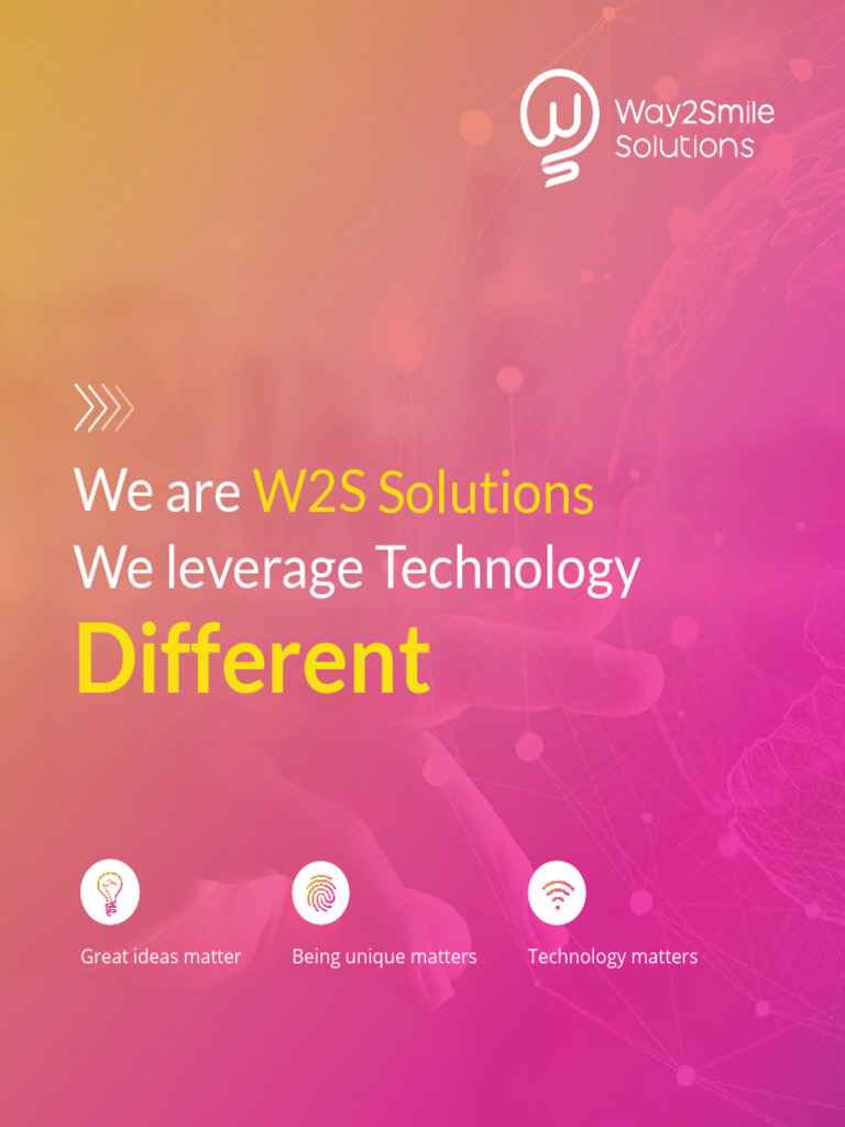W2S Solutions Corporate Profile | PDF | Internet Of Things | Analytics