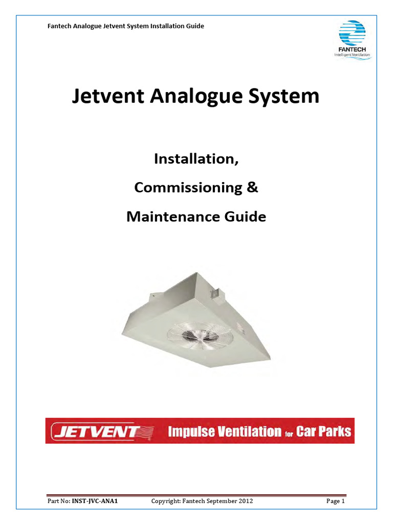 Jet Fan Fantech | PDF | Exhaust Gas | Ventilation (Architecture)