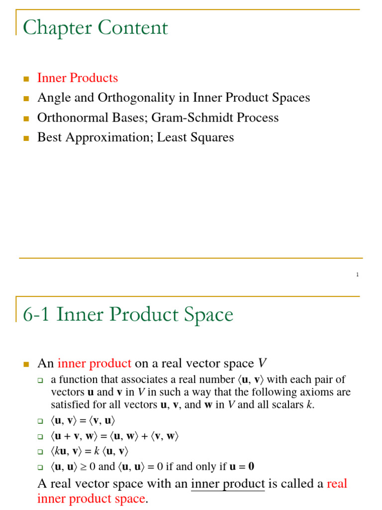 Chap 6.1 | PDF | Norm (Mathematics) | Vector Space
