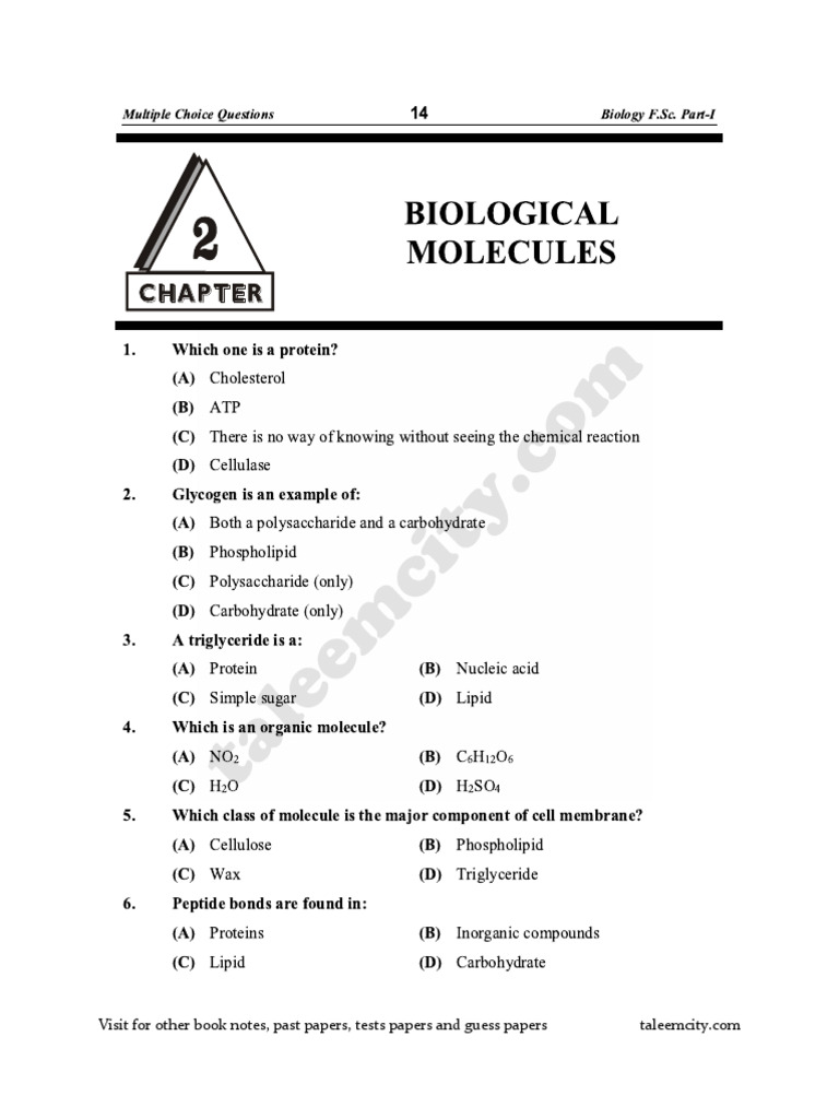 Biology Mcqs Chapter-2 | PDF