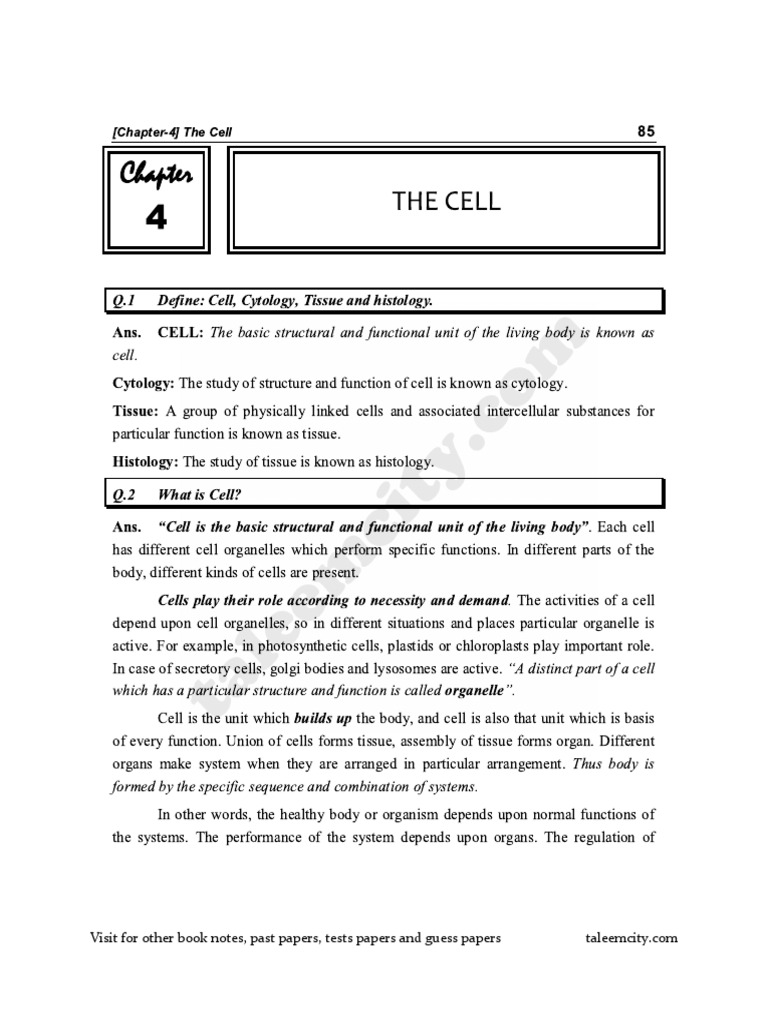 Biology Notes CHAPTER-4 | PDF | Computers