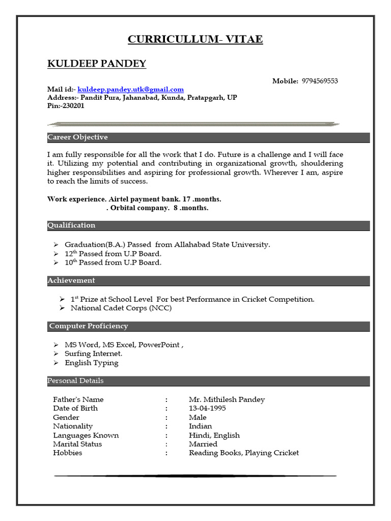 Kuldeep Pandey KKK | PDF | Career & Growth