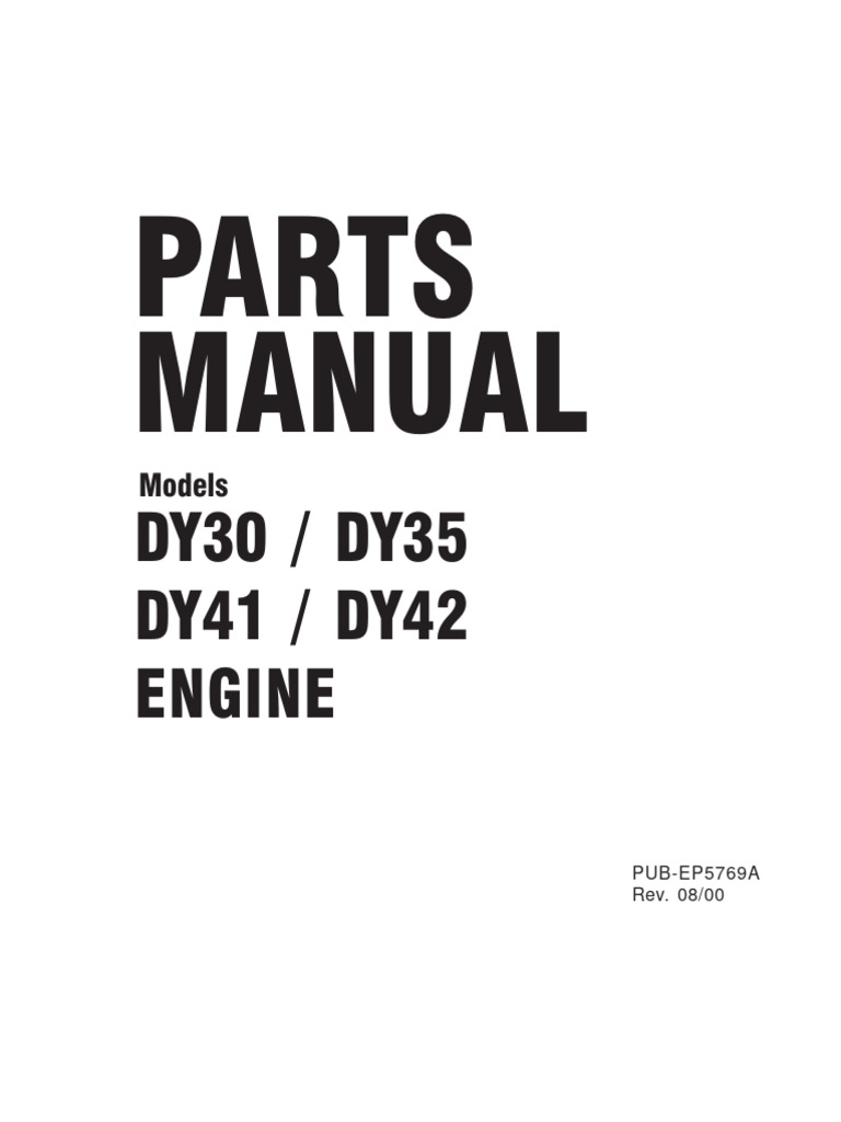 Parts Manual: DY30 / DY35 DY41 / DY42 Engine | PDF | Washer (Hardware ...