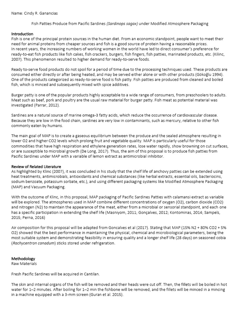 Packaging Proposal Example | Download Free PDF | Oxygen | Carbon Dioxide