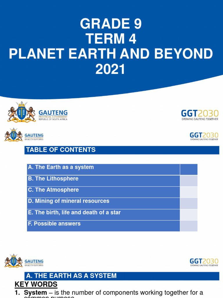 Planet Earth - Beyond Grade 9 PPP | PDF | Atmosphere Of Earth | Rock (Geology)