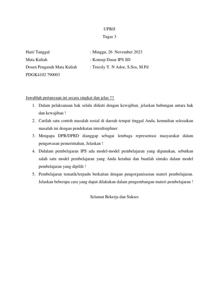 Tugas 3 Konsep Dasar IPS | PDF | Karier & Perkembangan