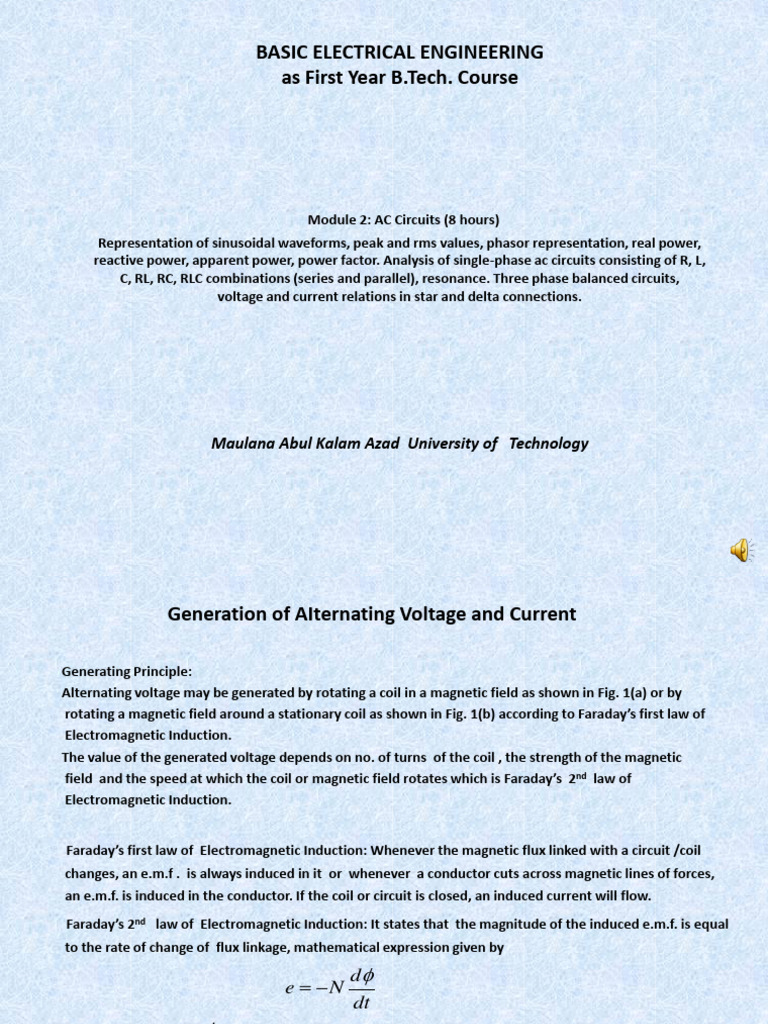 AC Circuits & Electromagnetic Induction | PDF | Electromagnetic ...