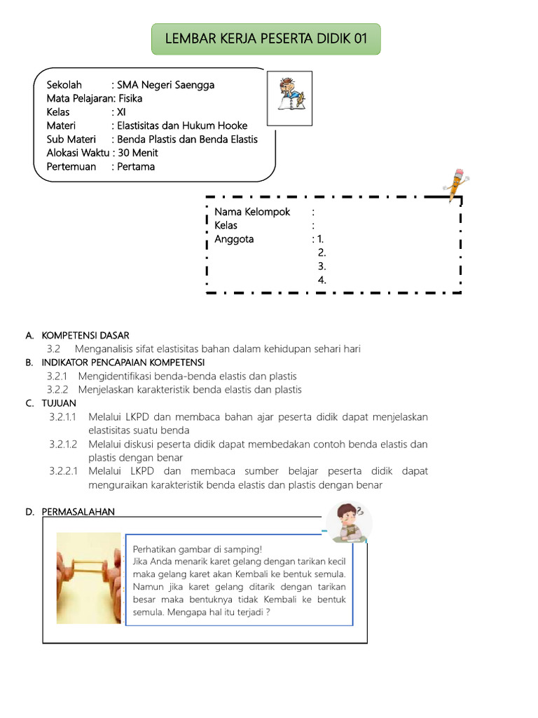LKPD 01 - Elastisitas Dan Hukum Hooke | PDF | Griya & Taman | Teknologi & Rekayasa