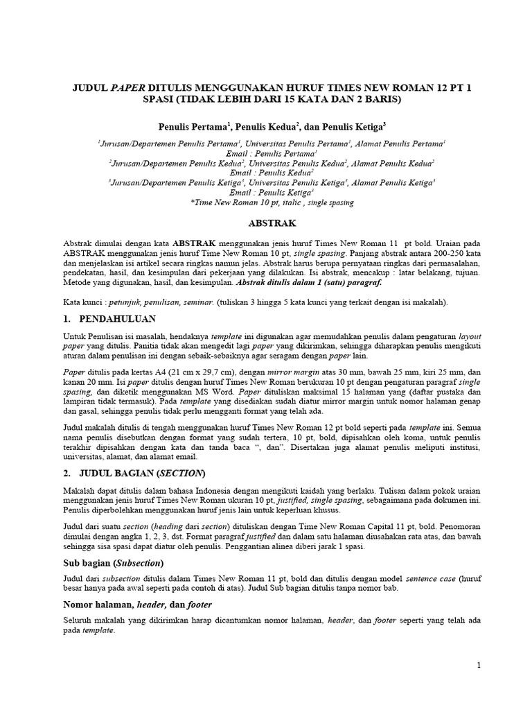 Template Paper | PDF | Metode & Bahan Ajar