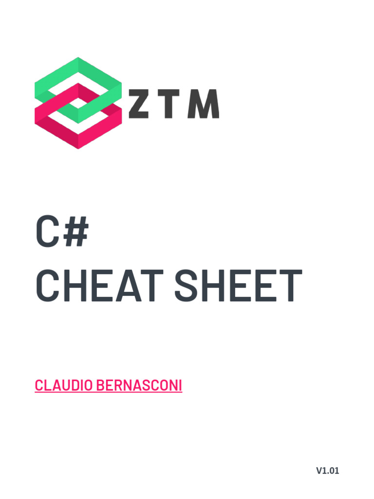 C Cheatsheet Ztm Download Free Pdf C Sharp Programming Language Method Computer