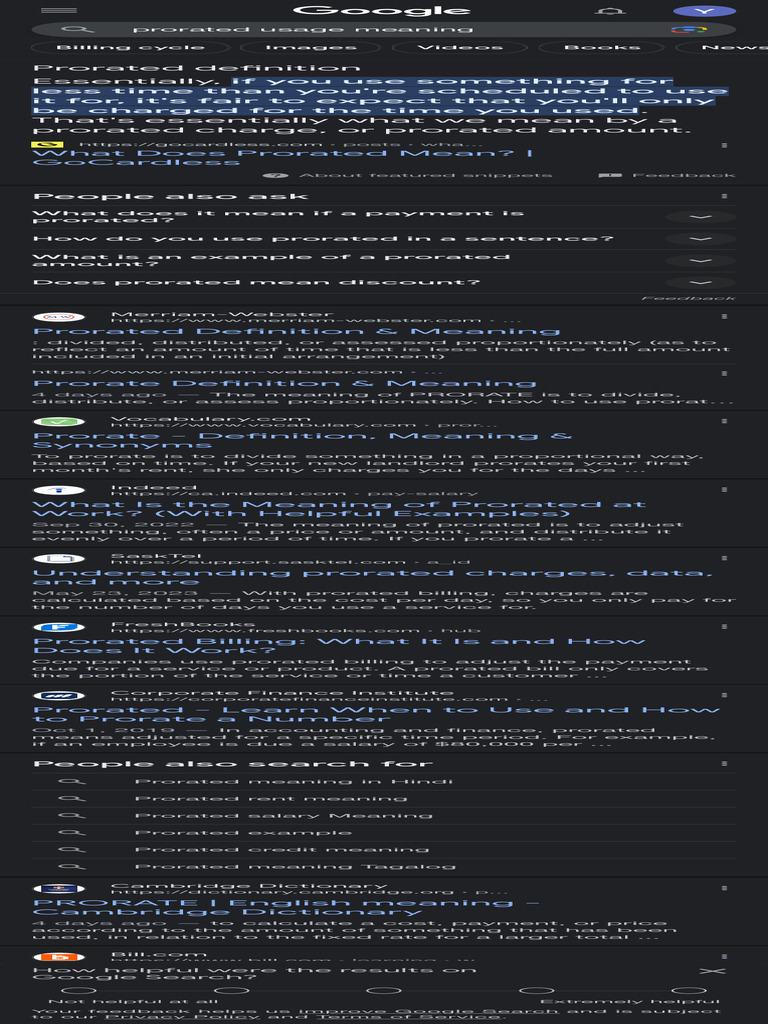 Prorated Usage Meaning - Google Search | PDF | Salary | Cost