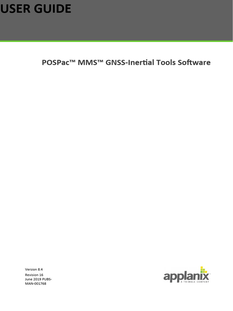 POSPac GNSS-Inertial Tools | PDF | Geodesy | Global Positioning System