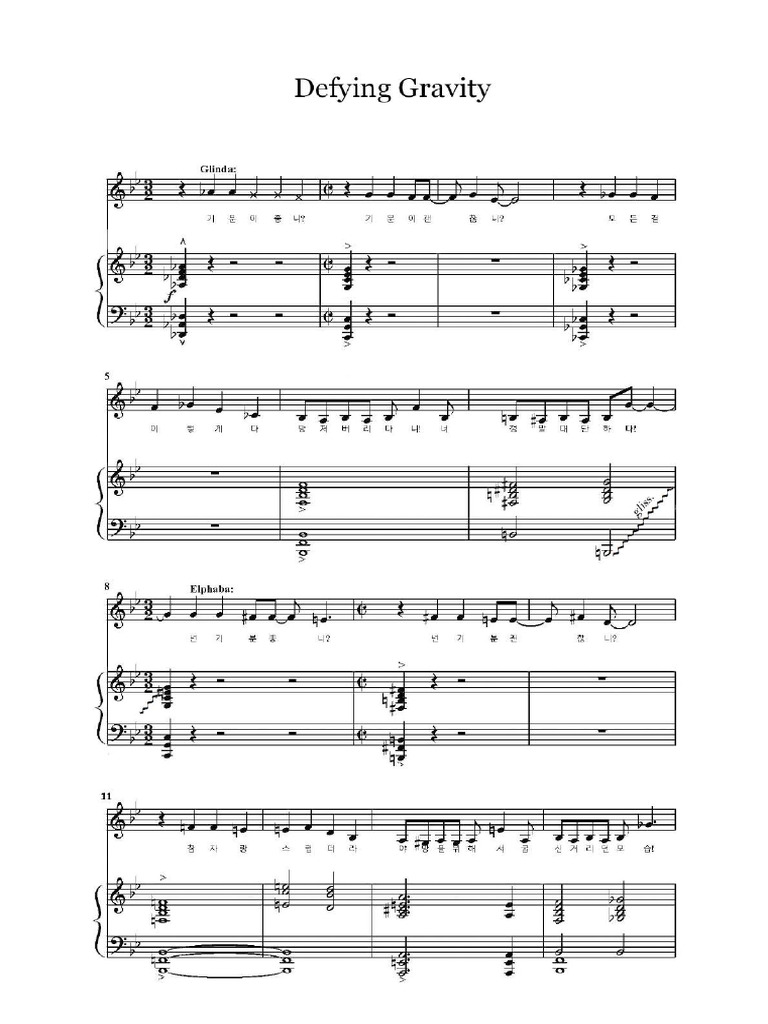 위키드-Defying Gravity | PDF