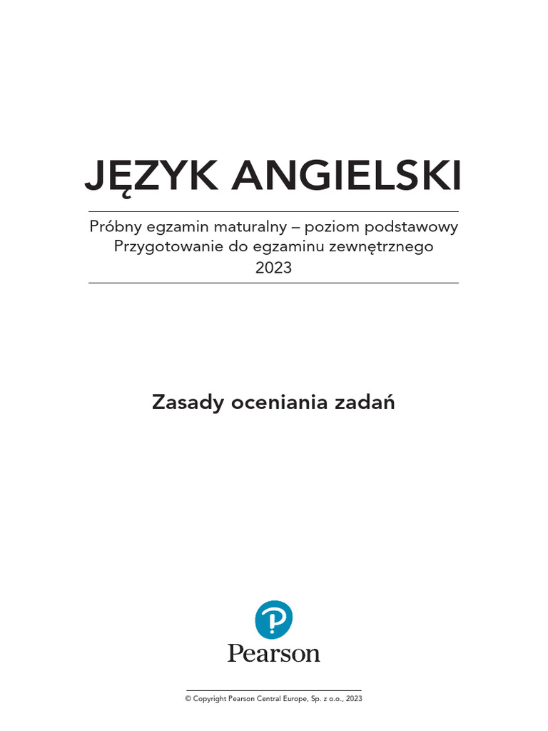 Próbny Egzamin Maturalny Podstawowy Zasady 2023 Pdf